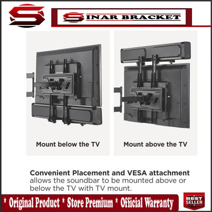 Jual UNIVERSAL SOUNDBAR WALL MOUNT BRACKET BASE HOLDER WITH VESA MOUNT ...