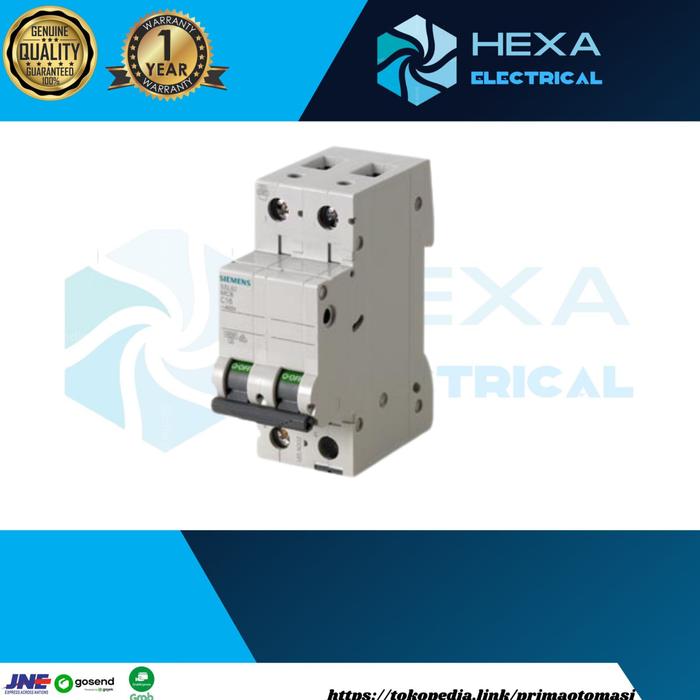 Jual SIEMENS MCB(Miniature Circuit Breaker)/Pemutus Arus 2P10A 5SL6210 ...