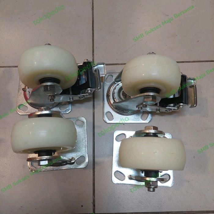Jual Roda Nylon Teflon Heavy Duty 4 inch 1 set - Jakarta Barat - SMB ...