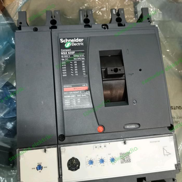 Jual MCCB BREAKER SCHNEIDER NSX630F 4P 630 36KA MICROLOGIC 2.3 LV432877 ...