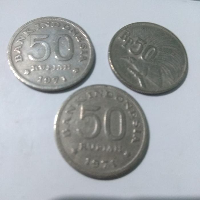 Jual Uang koin logam kuno 50 Rupiah Bank Indonesia edisi THN 1971 ...