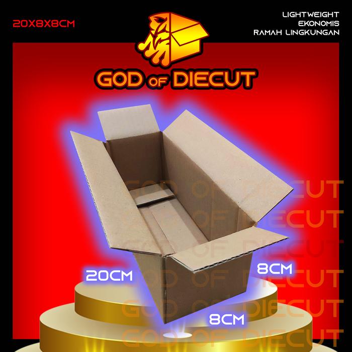 Jual 20x8x8 cm kardus box kotak karton packing barang polos baru ...