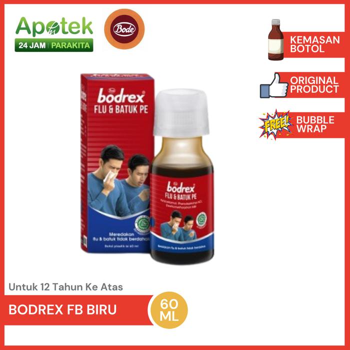 Jual Bodrex Flu dan Batuk Berdahak PE Sirup 60 ml / Tidak Berdahak Biru ...