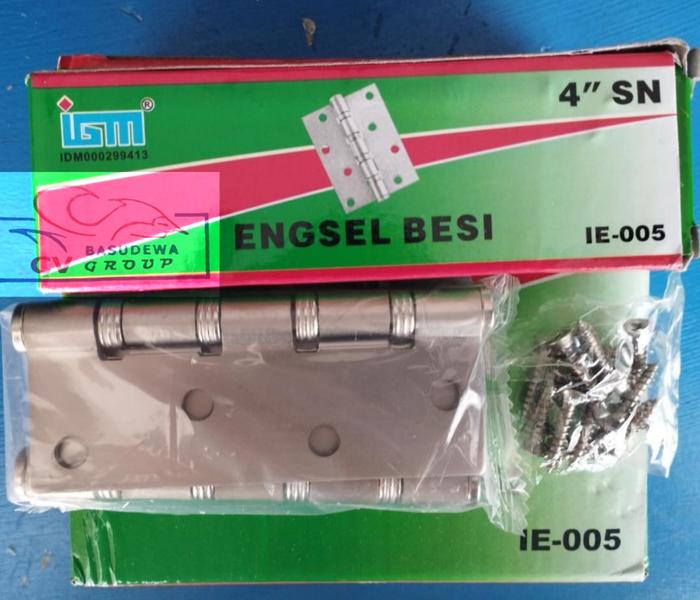 Jual IGM ENGSEL TEBAL 4" STAINLESS/ENGSEL PINTU JENDELA SILVER 4 INCH ...
