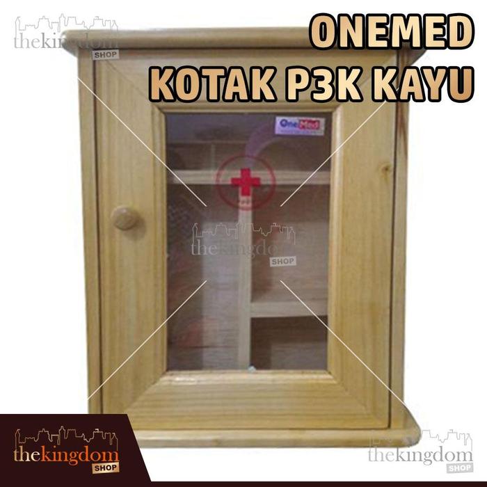 Promo Onemed Kotak P3K Kayu Rak Dinding Kaca Gantung Obat First Aid Kit ...