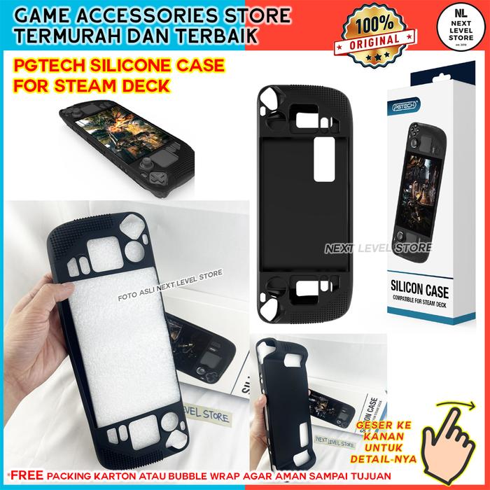 Promo PGTech Silicone Rubber Case Steam Deck Sillicon Silikon Black ...
