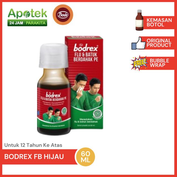 Jual Bodrex Flu dan Batuk Berdahak PE Sirup 60 ml / Tidak Berdahak Biru ...