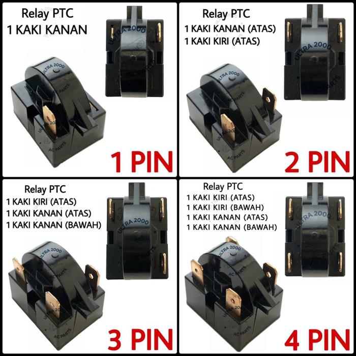 Jual PTC RELAY KULKAS / RELAY PTC KULKAS 1 PIN 2 PIN 3 PIN 4 PIN - 3 ...
