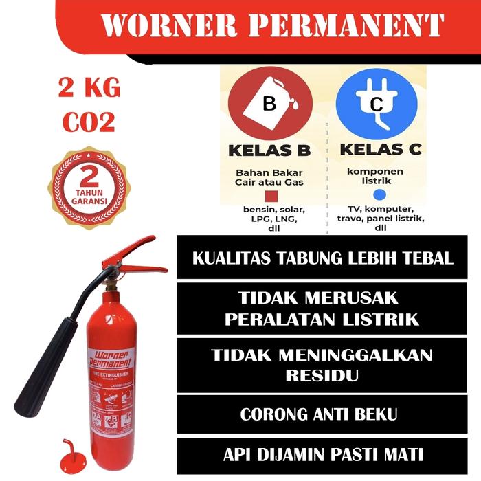 Jual APAR WORNER PERMANENT CO2 2-3-5-6-7kg /TABUNG PEMADAM/PEMADAM API ...