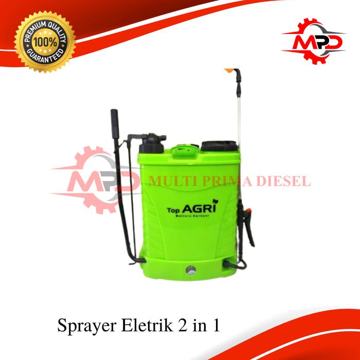 Jual Alat Semprot/Tanaman/Sprayer Elektrik Baterai TOP AGRI 16L DUA ...