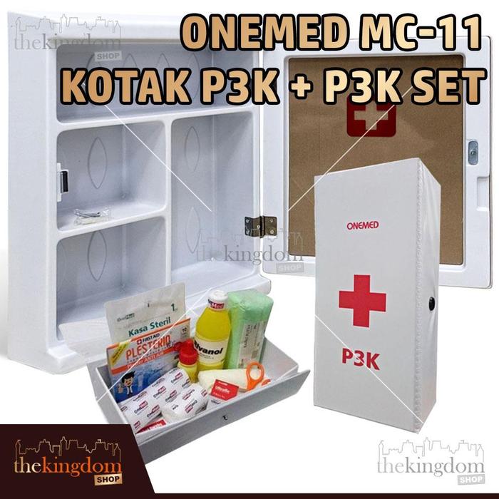 Jual Onemed Kotak P3K MC-11 Rak Set Obat Plastik Mika Dinding First Aid Kit Box - MC-11 + P3K ...