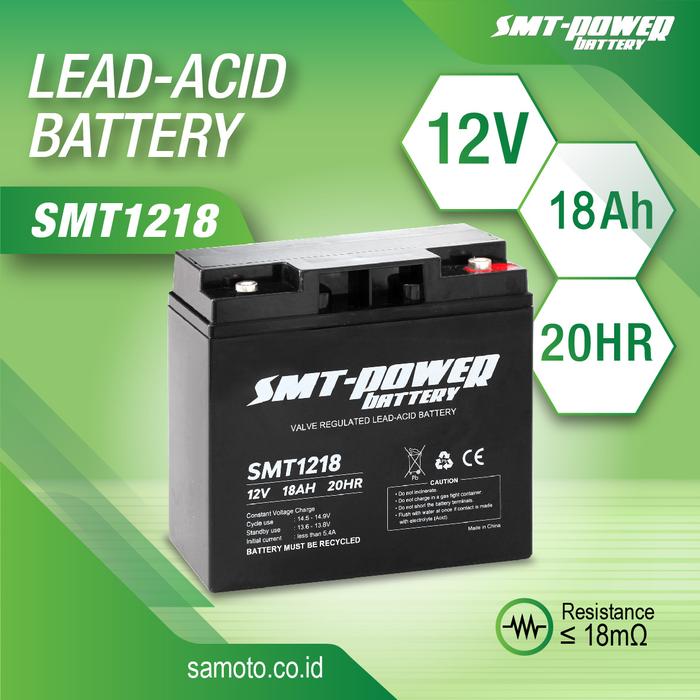 Jual BATERAI SOLAR PANEL UPS SMT POWER 12V 18AH LEAD ACID - Jakarta ...