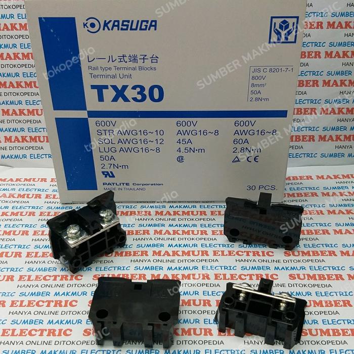 Jual TERMINAL BLOK TX-30 / TERMINAL KASUGA TX30 / TERMINAL TX 30 ...