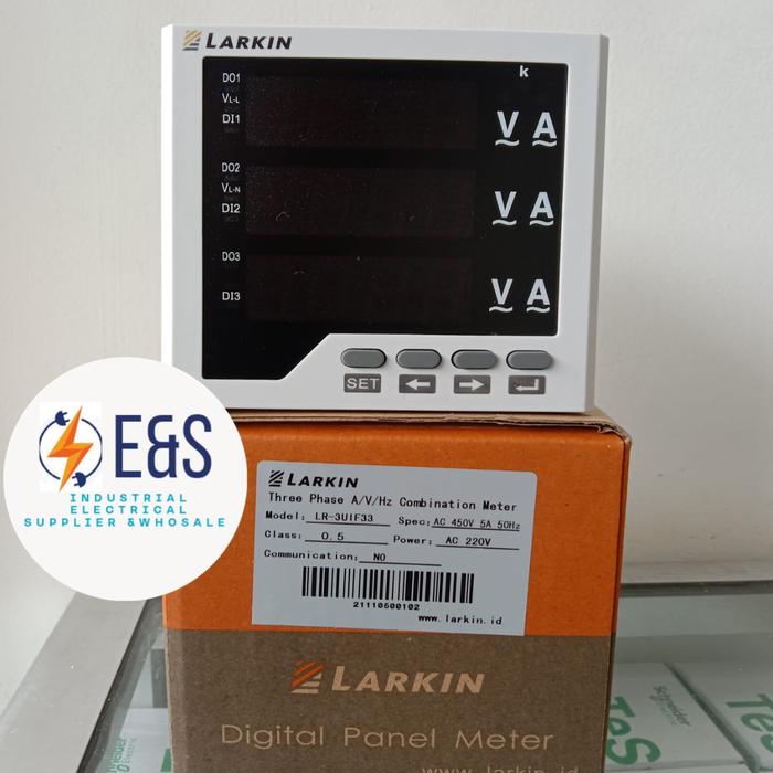 Jual Power multi ampere Volt Hz meter digital 3 phase LR-3UIF33 LARKIN - Jakarta Barat ...
