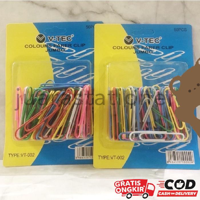Jual Paper Clip Besar Warna Warni VT-002 / Paper Clip / Penjepit Kertas ...