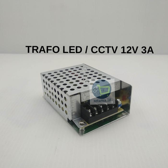 Jual LED Driver 12V Adaptor Trafo LED Jaring Power Supply 12V DC LED Cctv - 3A 12V - Jakarta ...