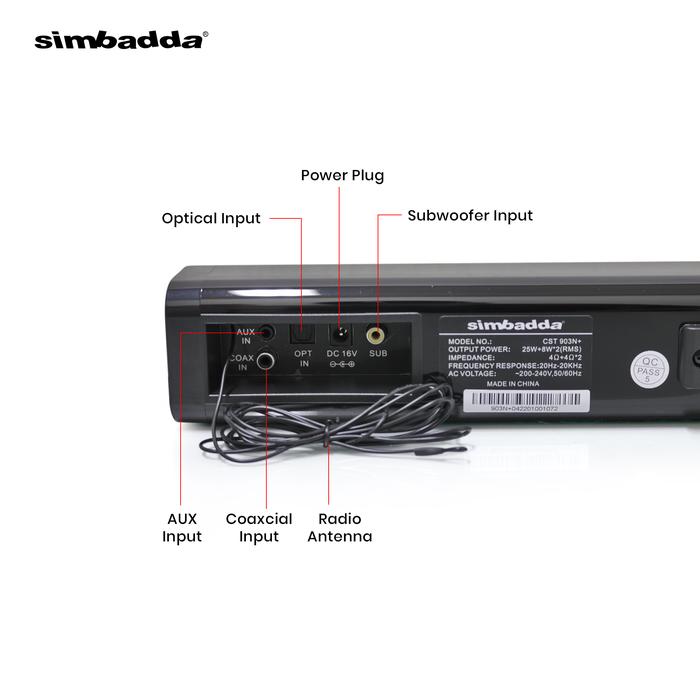 Jual Simbadda Cst 903n+ Soundbar Tv Wireless Bluetooth Home Theater ...