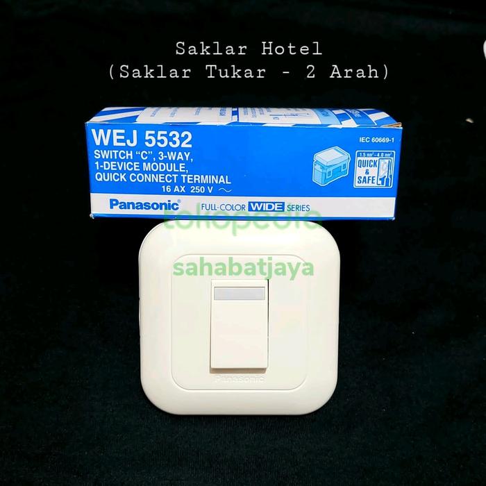 Jual Panasonic Saklar Hotel Engkel Saklar Tukar Tunggal 2 Arah WEJ 5532 ...