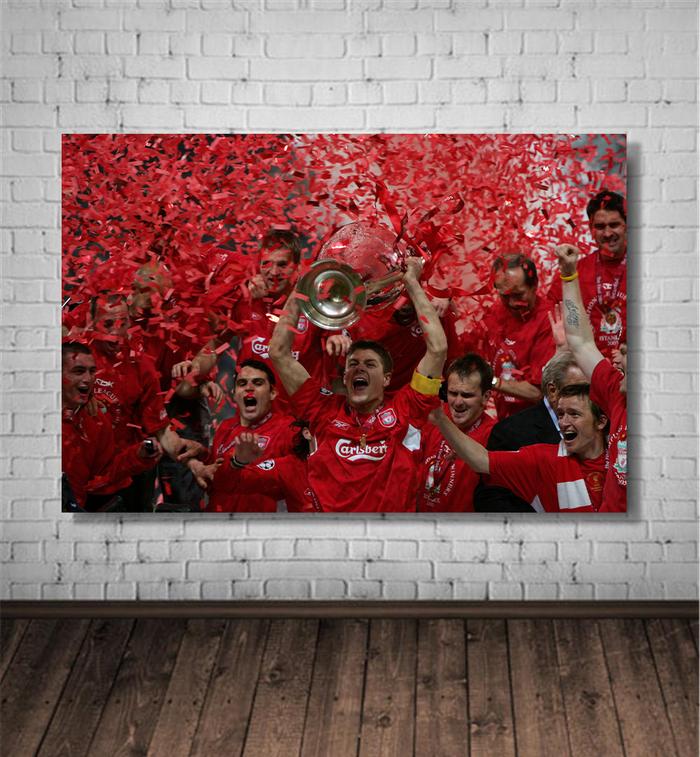 Jual Poster LIVERPOOL frame kayu A3+ Poster Champions League 2005 ...