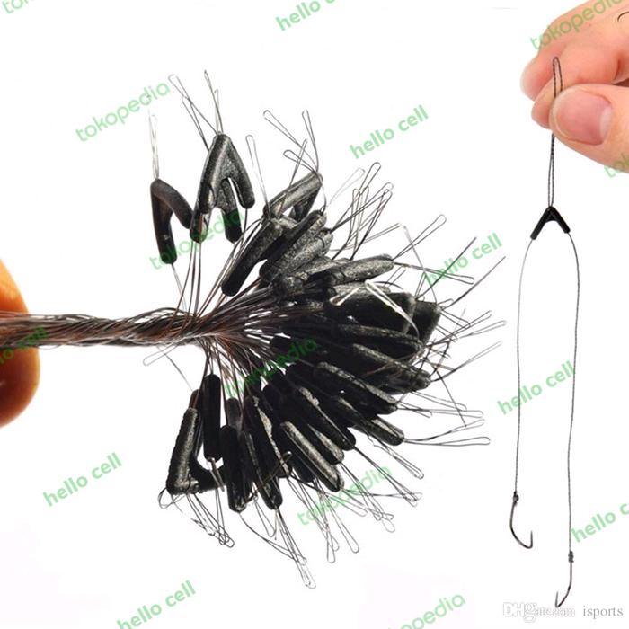 Jual Rangkai kail double hook benang pancing 2 cabang stopper neklin ...