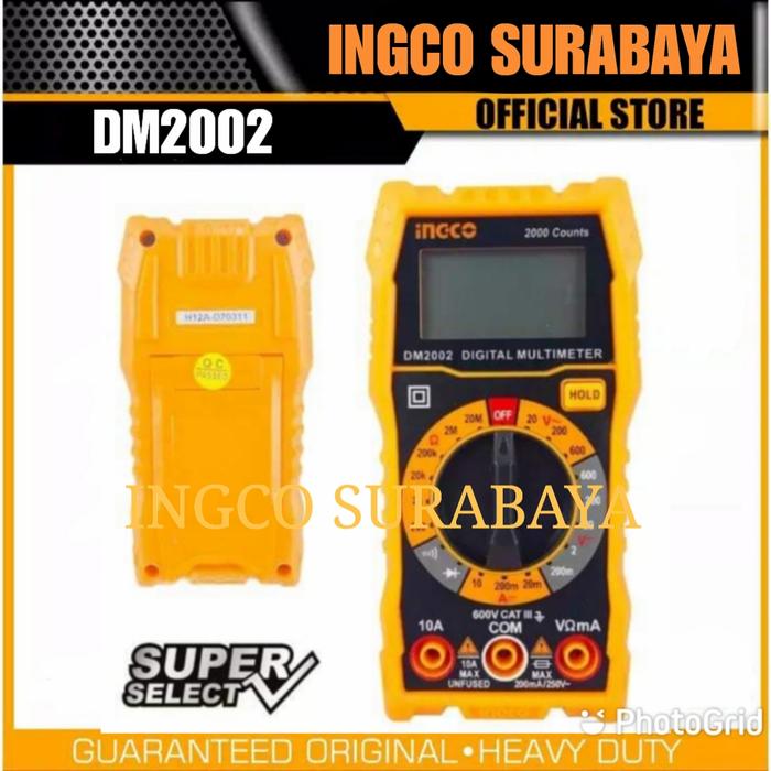 Promo INGCO DM2002 DIGITAL MULTIMETER MULTITESTER MULTI TESTER AVOMETER ...