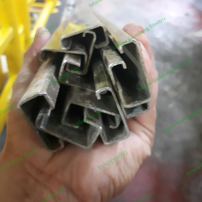 Jual DIN rail type G - mounting rail type G rell besi panjang 1.7mtr ...