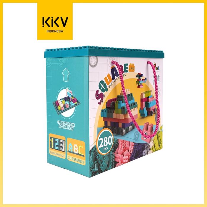 Jual Kkv Mainan Brick Balok Susun Anak Diy 280pcs Bahan Abs Kuat Tahan ...