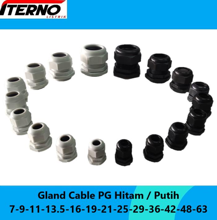 Jual Cable Gland Kabel Gland PG7 PG-7 (3.5-6mm) Iterno - Putih - Kota ...