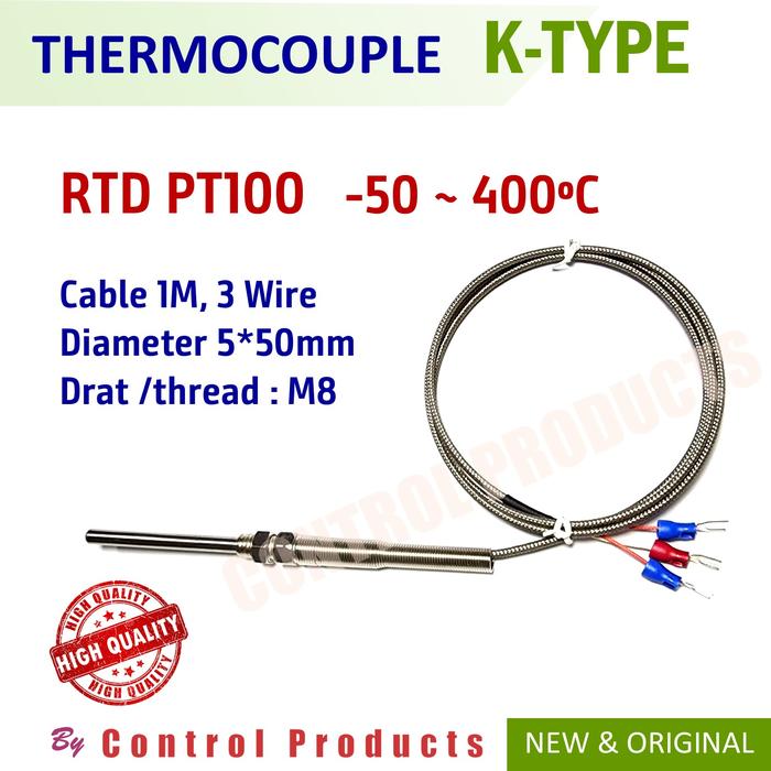 Jual RTD PT-100 PT100 Probe Temperature Thermal Sensor Suhu 3 Wire - Jakarta Barat - AUTOMATION ...