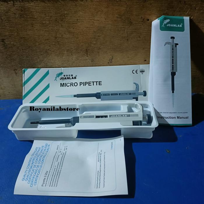 Jual Mikropipet 2 - 20 uL Micropipette Adjustable 2 - 20 uL Mikro pipet ...