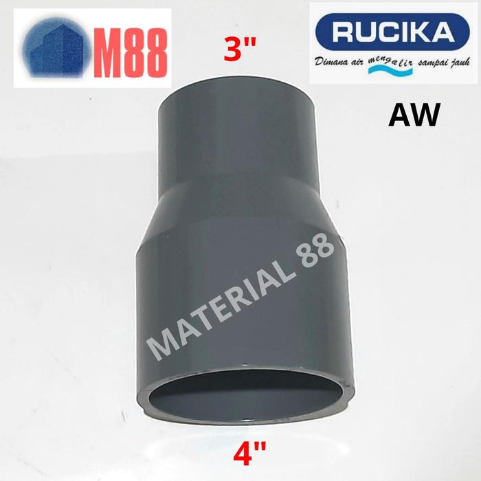 Jual Vlok Sok 4×3 inch RUCIKA AW -Reducer 4x3 Pipa PVC Flok Flock 4 × 3 ...
