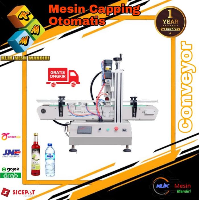 Jual Mesin Capping Otomatis Conveyor / Mesin Press Tutup Botol Kaca Plastik - Jakarta Barat ...
