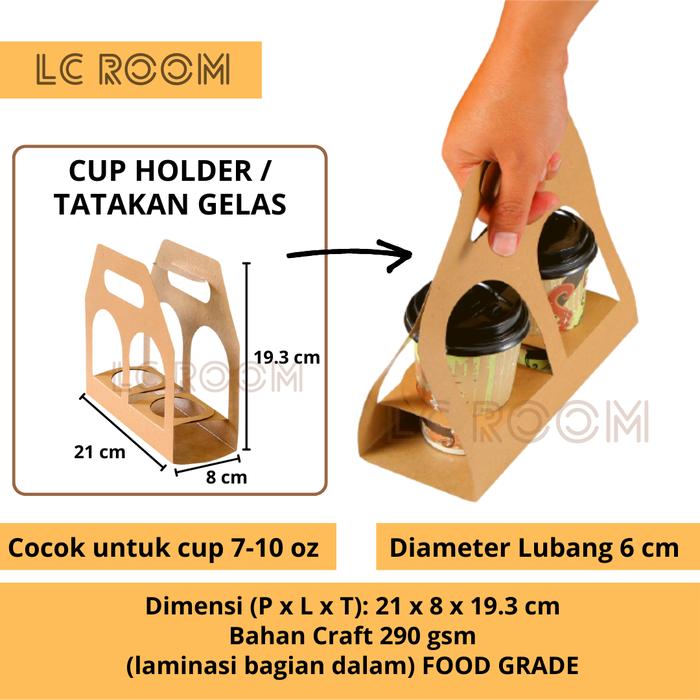 Jual CUP HOLDER TATAKAN GELAS KOPI TAKE AWAY DELIVERY KARTON KRAFT ...