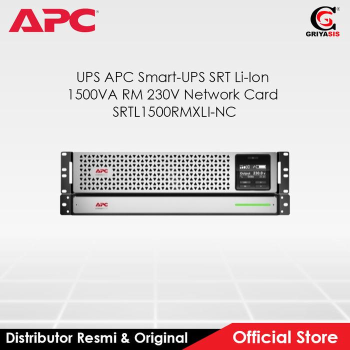 Jual UPS APC Smart-UPS SRT Li-Ion 1500VA RM 230V SRTL1500RMXLI-NC - Jakarta Pusat - Griyasis ...