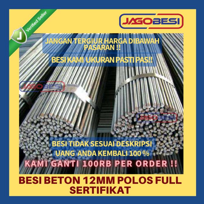 Jual BESI BETON / BESI BEHEL POLOS 12 MM SNI FULL SERTIFIKAT - Kab ...