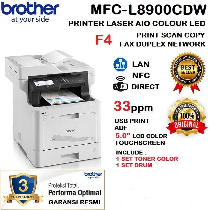 Jual Printer Laser Colour BROTHER MFC-L8900CDW AIO L8900 Color NFC ...