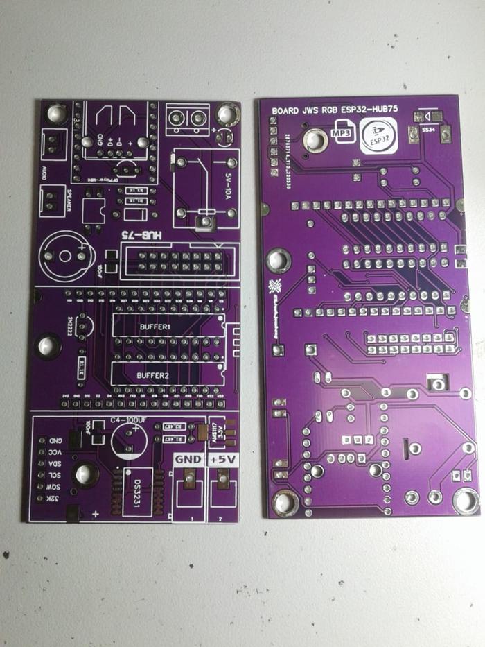 Jual pcb jws esp 32 hub 75 panel p5 rgb - 2Hub Mp3 Solder - Kab ...