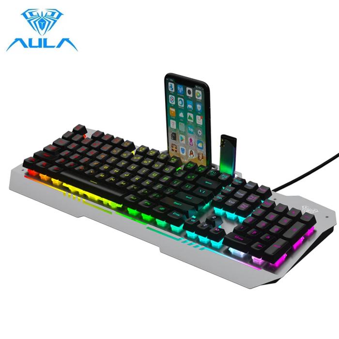 Jual Keyboard Gaming AULA F-3010 / F 3010 LED RGB Metal Scratch ...