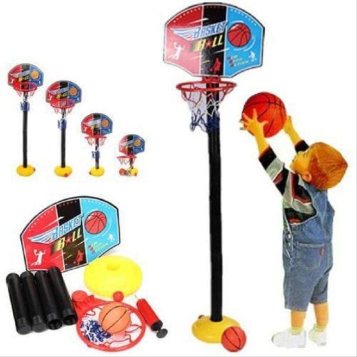 Promo RING BASKET ANAK PORTABLE ADJUSTABLE INDOOR OUTDOOR PLAY NET HOOP ...