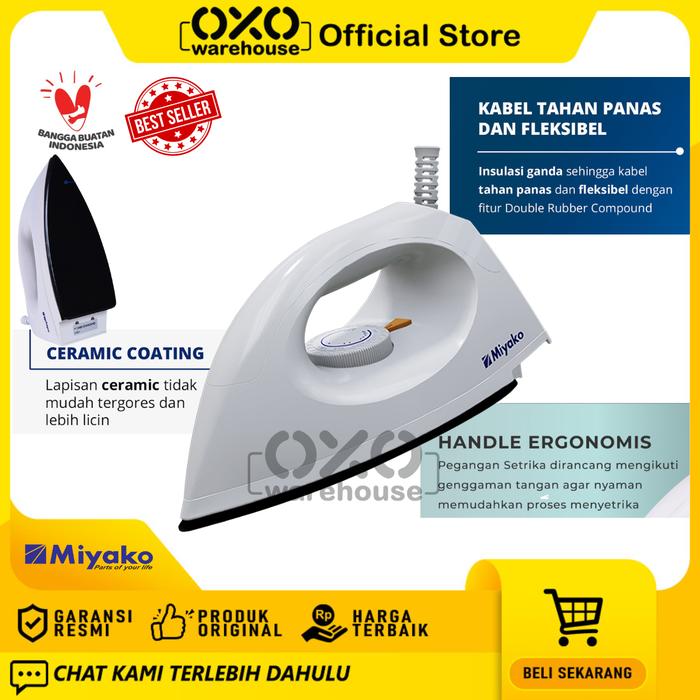 Jual SETRIKA MIYAKO ALAS KERAMIK EI-1009M HEMAT LISTRIK LOW WATT CERAMIC - Kab. Sukabumi - Oxo ...