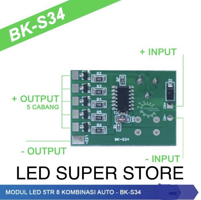 Jual Modul LED Running S34 5 Jalur 5TR 8 Mode Kedip Otomatis - Kota Surabaya - LED Super Store ...