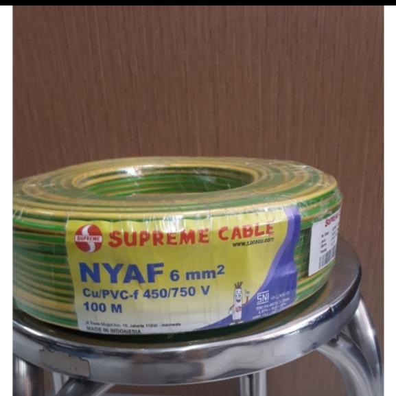 Jual KABEL NYAF 6mm (serabut) SUPREME METAL KABELINDO JEMBO - kuning ...