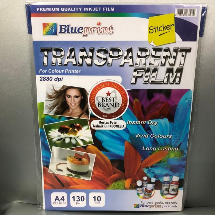 Jual Transparent Sticker Blueprint Sticker Transparan Film Blueprint ...