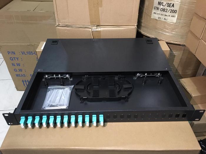Jual OTB 24 core LC Rackmount / ODF FTTH 24 core LC ( Hitam ) Multimode ...