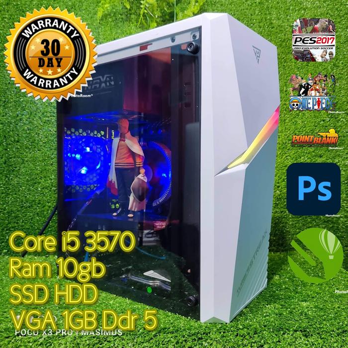 Jual PC gaming editing Core i5 3470 Ram 8 SSD HDD VGA 1gb DDR 5 - Jakarta Selatan - Masimus ...