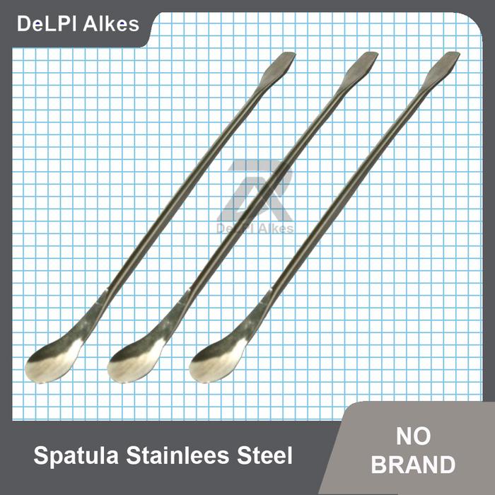 Jual Sendok Spoon Spatula Laboratorium Stainless Steel 18 cm - Kab ...