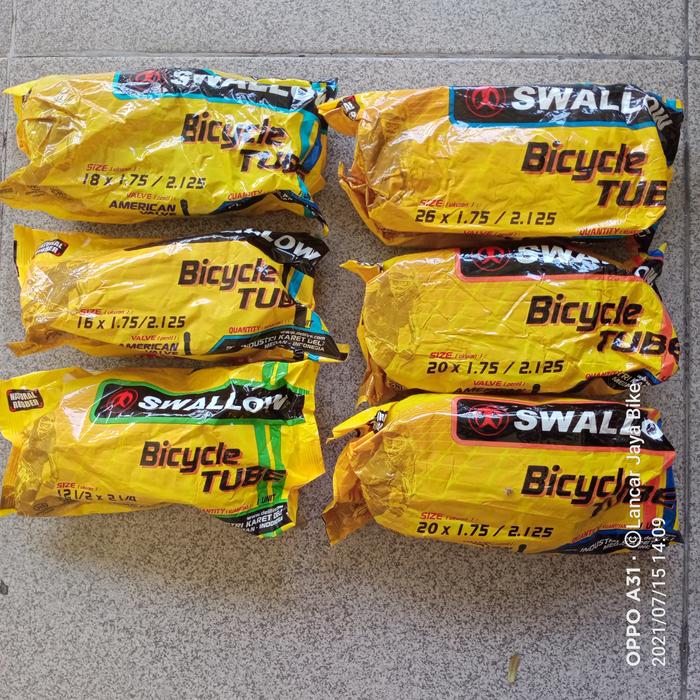 Jual Ban dalam sepeda segala ukuran 12 16 18 20 24 26 inch merk swallow - 12 inch - Kota ...