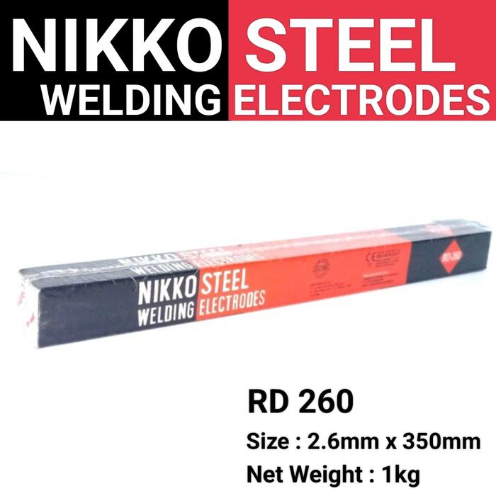 Jual Kawat Las Listrik / Elektroda Nikko RD 260 size 2.6x350mm(kemasan 1kg) - Jakarta Timur ...
