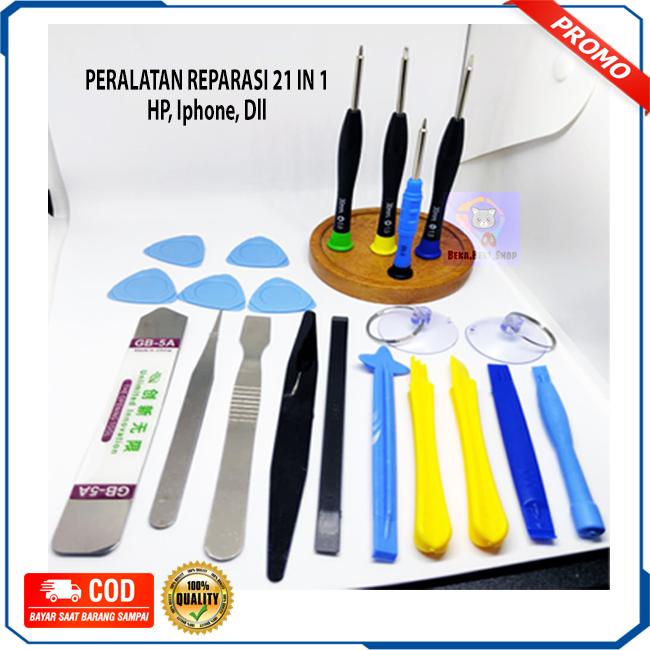 Jual Alat Reparasi Obeng Set 21 in 1 HP Android iPhone Laptop Toolkit ...