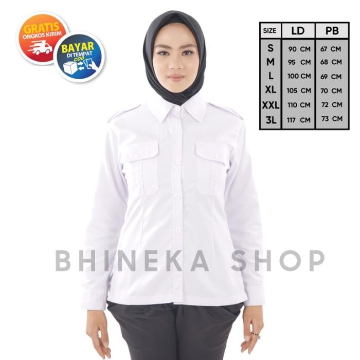 Promo Kemeja Pdh putih dinas Wanita Baju Putih Pdh Pns Wanita Kemeja ...